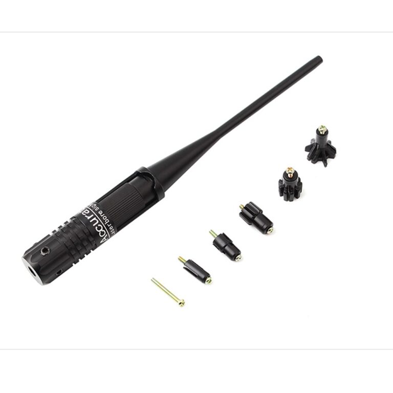 Set Adjustable Adapters Rifles Red Laser Bore Sighter Collimator Kit ...