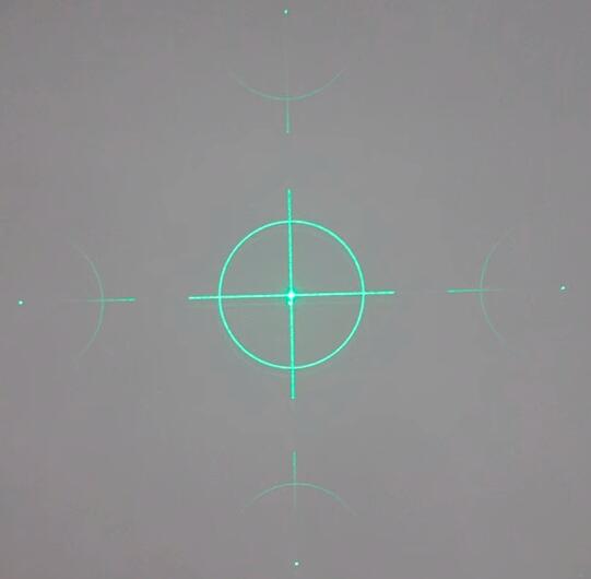 19.83° circle with crosshair red green blue laser module cross-ring ...