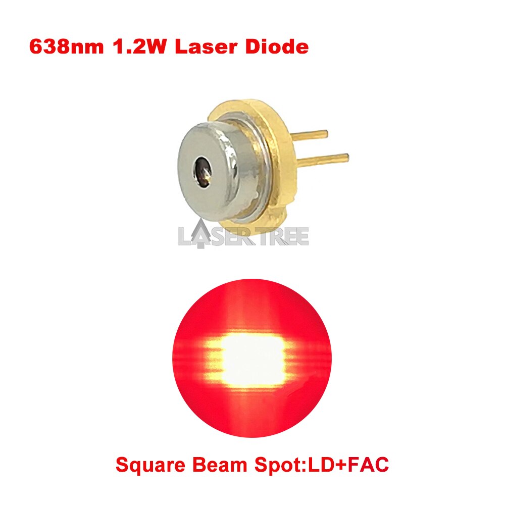 638nm 1.2W high power red laser diode with FAC compressed spot ...