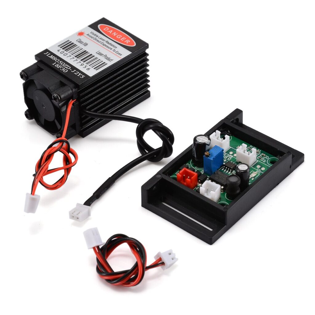 Focusable Laser Module DC 12V 500mW 808nm Red Laser Module Aluminum Fan ...