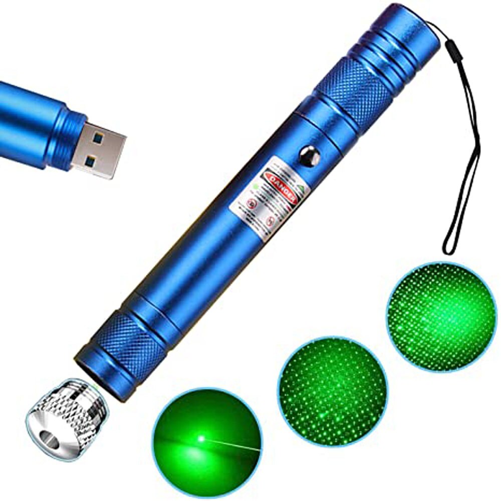 Green Laser Pointer USB Recharge 5MW 532nm Continuous Line Built in Green Laser Pointer USB Recharge 5MW 532nm Continuous Line Built in