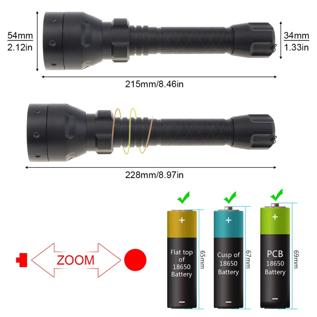 Infrared Flashlight T50 IR 850nm 940nm Tactical Flashlights Long Range ...