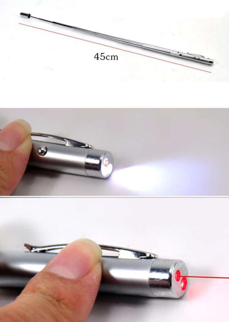 Pen-like Aluminum alloy Retractable Multifunction red laser pointer ...