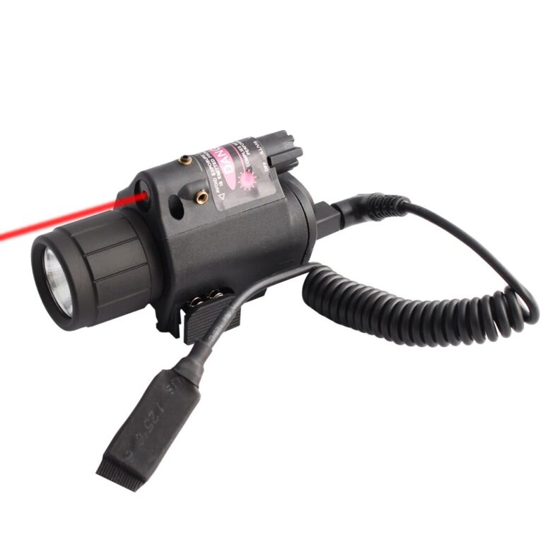 Red Laser Sight LED Flashlight with 20mm Picatinny Rail Mount for Glock ...