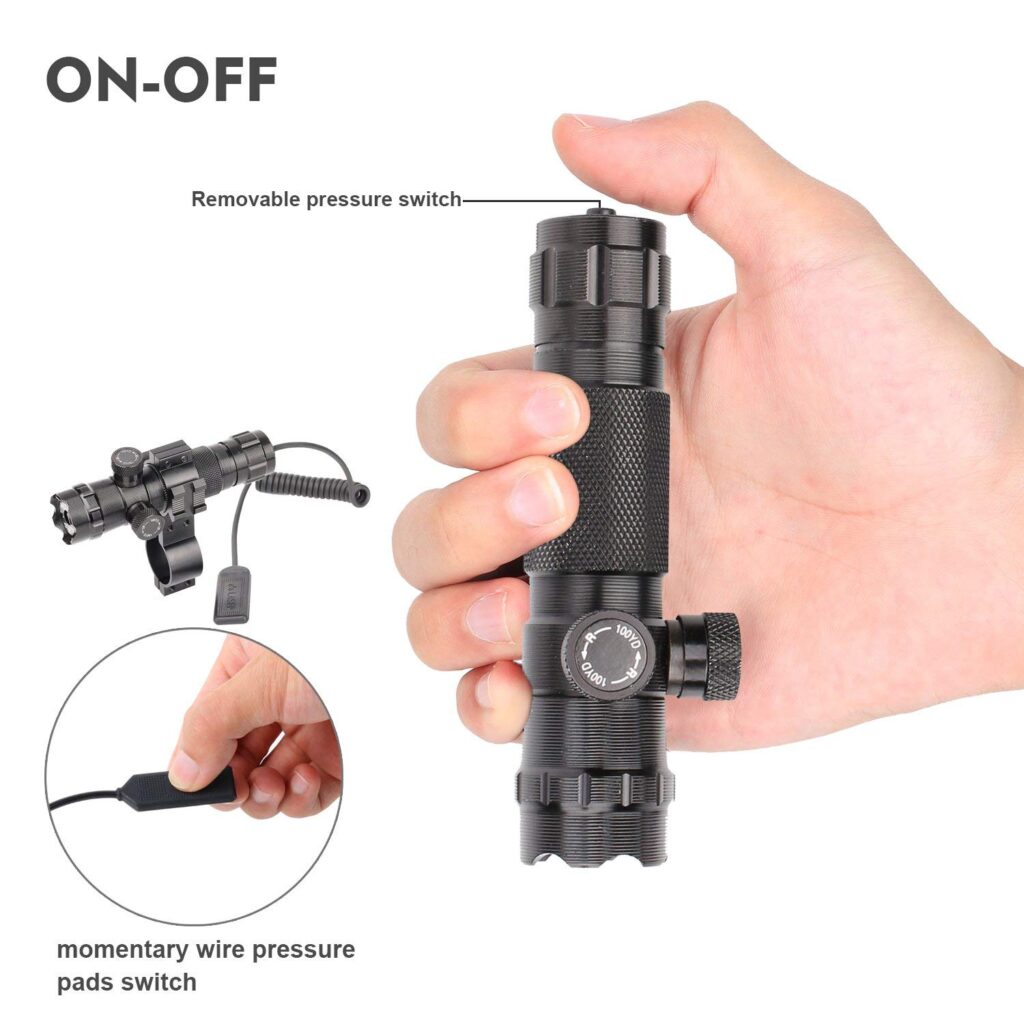 High Power Green Laser Rifle Gun Sight with 200mW Output Power Bright ...