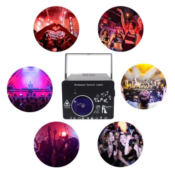 colorful stage laser light remote RG DMX 512 Scanner Projector Party DJ ...