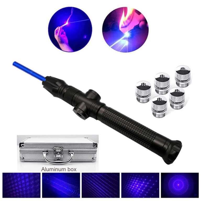 Laser Torch 450nm 3000mw Military Laser Blue Light Outdoor Hunting Self ...