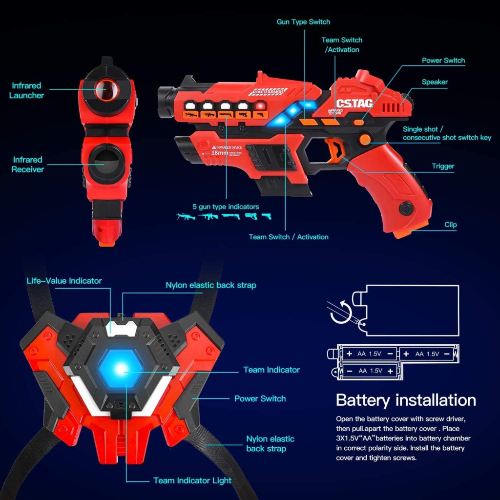 new infrared laser tag toy gun versus gunshot light indoor and outdoor ...